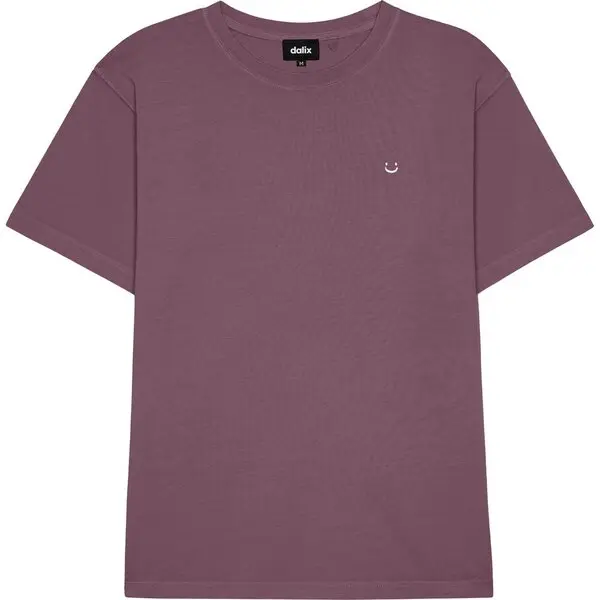 DALIX Lil Smile Midweight Garment Dye Tee - Plum