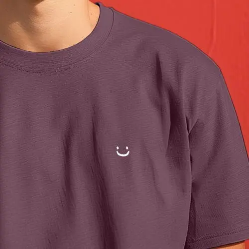 DALIX Lil Smile Midweight Garment Dye Tee - Plum