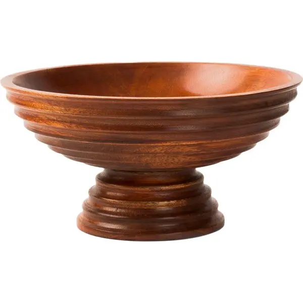 MELA ARTISANS Aranya Mangowood Fruit Bowl - Brown