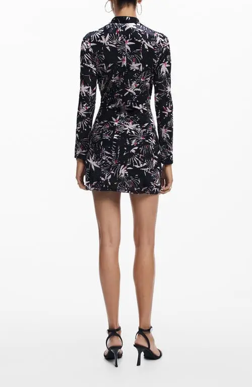 Desigual Printed Long-sleeve Minidress
