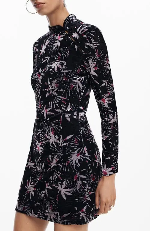 Desigual Printed Long-sleeve Minidress