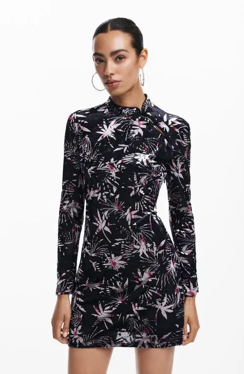 Desigual Printed Long-sleeve Minidress