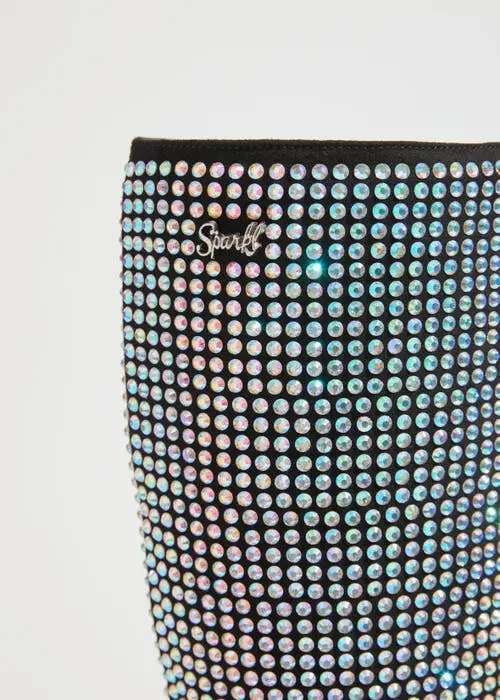 SPARKL Rhinestone-embellished Milan Boots - Black