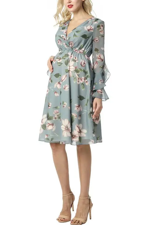 KIMI + KAI Salena Maternity Floral Print Dress