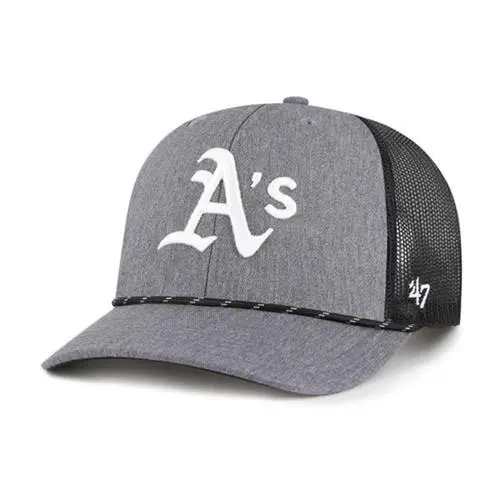 '47 Athletics Carbon Rope Trucker Adjustable Hat - Charcoal