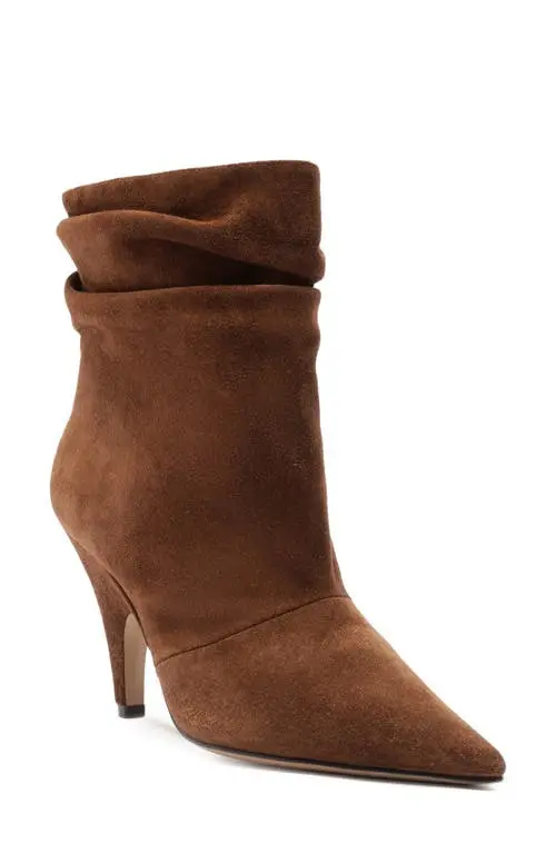 ALEXANDRE BIRMAN Tati Pointed Toe Slouch Bootie - Rich Brown