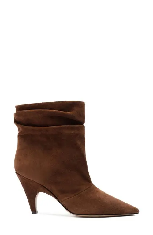 ALEXANDRE BIRMAN Tati Pointed Toe Slouch Bootie - Rich Brown