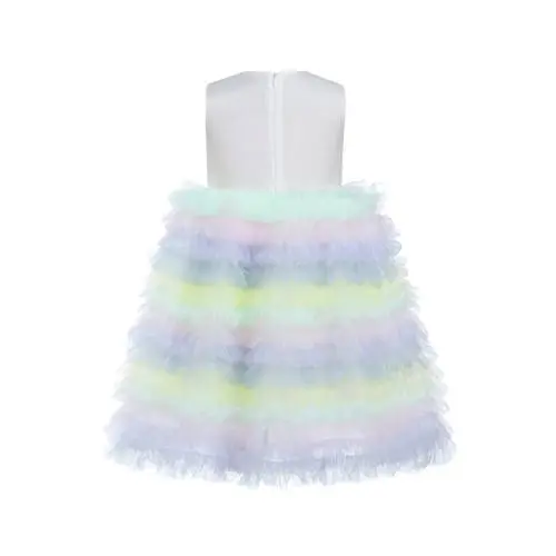 MIMI TUTU Ruffle Tiered Pom Dress