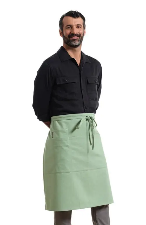 MEEMA Bistro Apron With Pockets - Sage Green