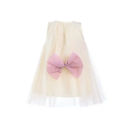 MIMI TUTU Tulle Bow Sleeveless Dress