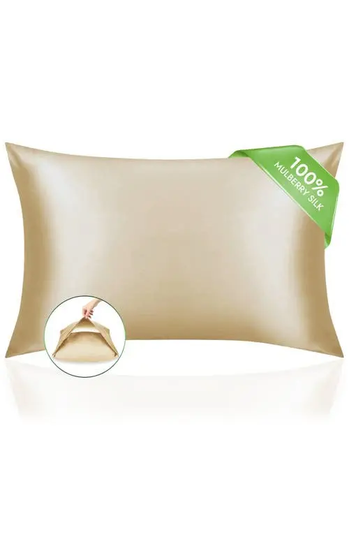SILKSILKY 22momme 100% Mulberry Silk Envelope Pillowcase - Beige