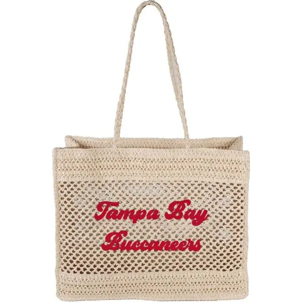 LOGO BRANDS Tampa Bay Buccaneers Coastal Tote Bag - Tan