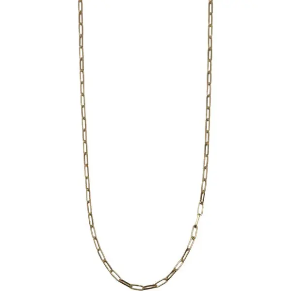 Argento Vivo Essential Long Paper Clip Chain Necklace - Gold