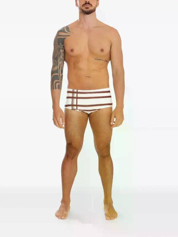 AMIR SLAMA Striped Swim Trunks