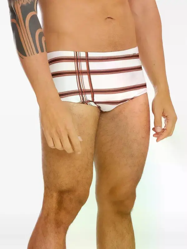 AMIR SLAMA Striped Swim Trunks