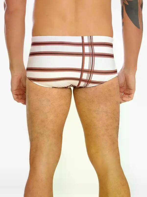AMIR SLAMA Striped Swim Trunks