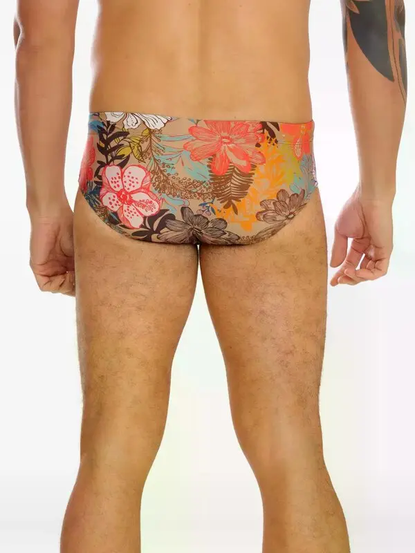 AMIR SLAMA Floral-print Swim Trunks