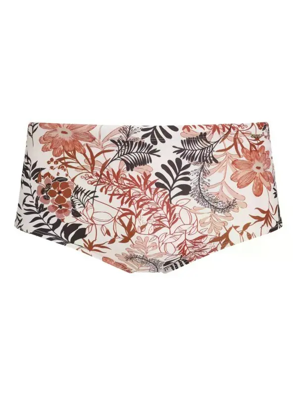 AMIR SLAMA Floral-print Swim Trunks - White
