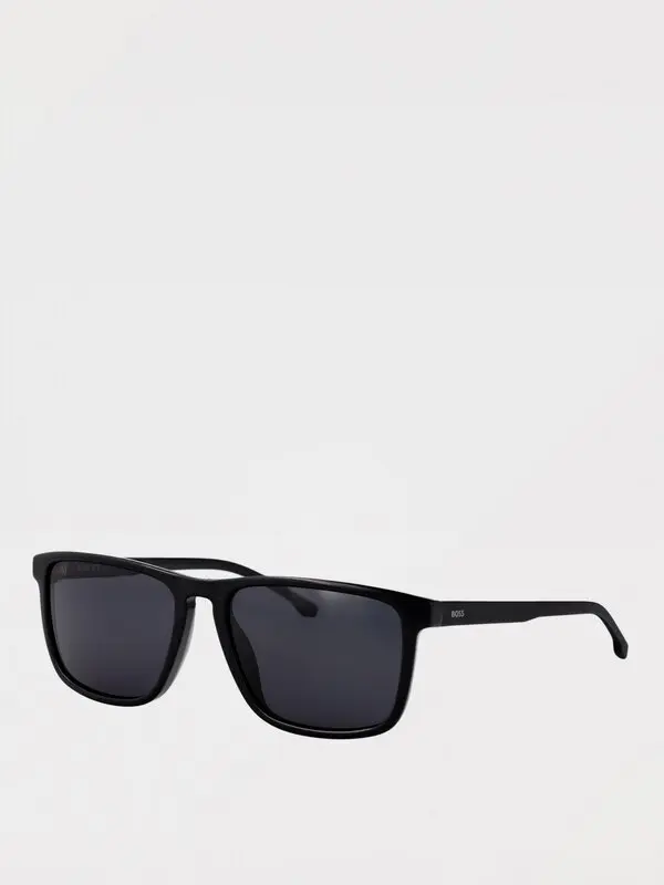 BOSS Rectangle Full Rim Sunglasses - Black