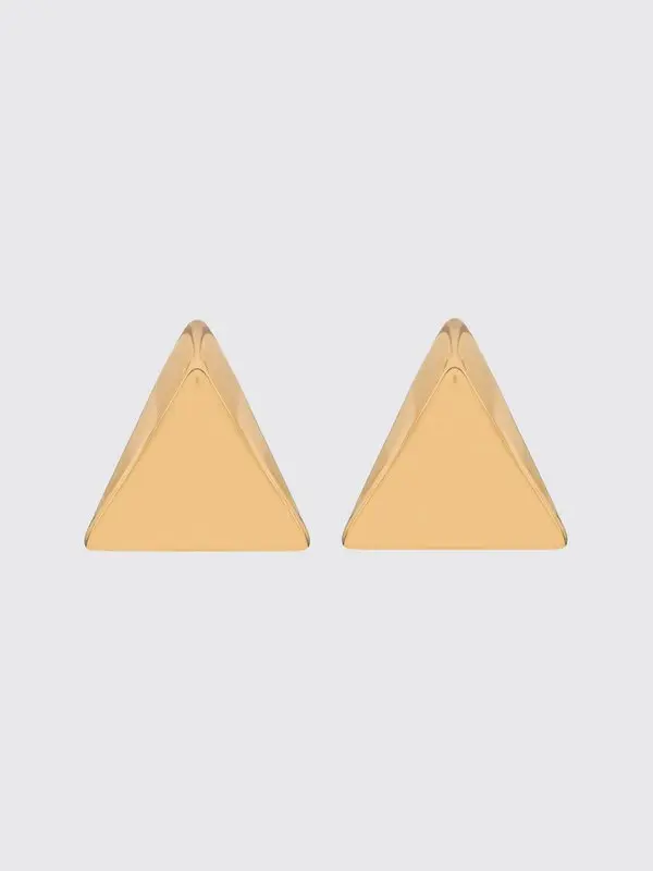 Federica Tosi 18ct -plated Bronze Triangular Pendant Earrings - Yellow