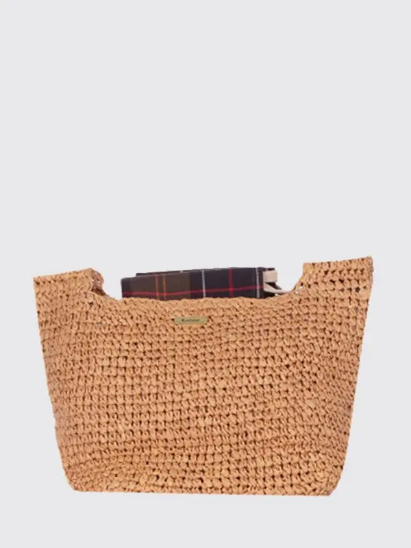 Barbour Lily Crochet Raffia Bag - Beige