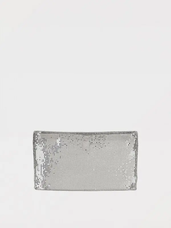 Rabanne Metal Mesh Clutch - Silver