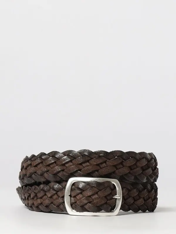 Orciani Brushed Leather Belt - Black