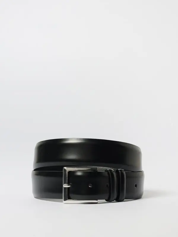 Orciani Brushed Leather Belt - Black