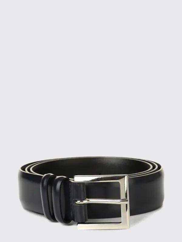 Orciani Brushed Leather Belt - Blue