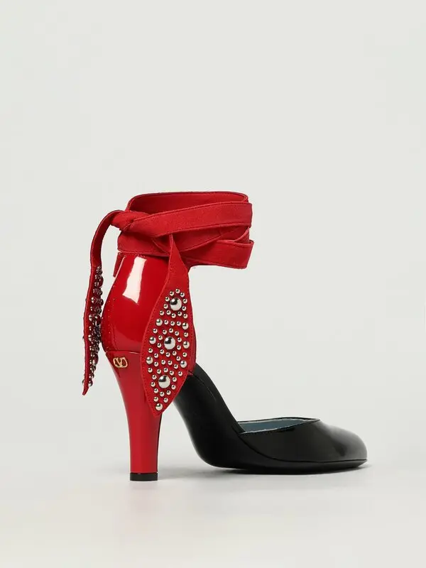 Valentino Garavani Studded Ankle Tie Pumps - Black