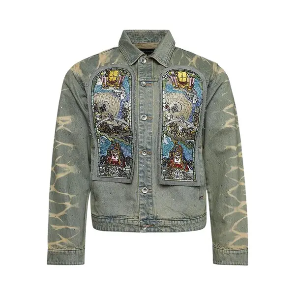 WHO DECIDES WAR Unfurled Cropped Denim Jacket