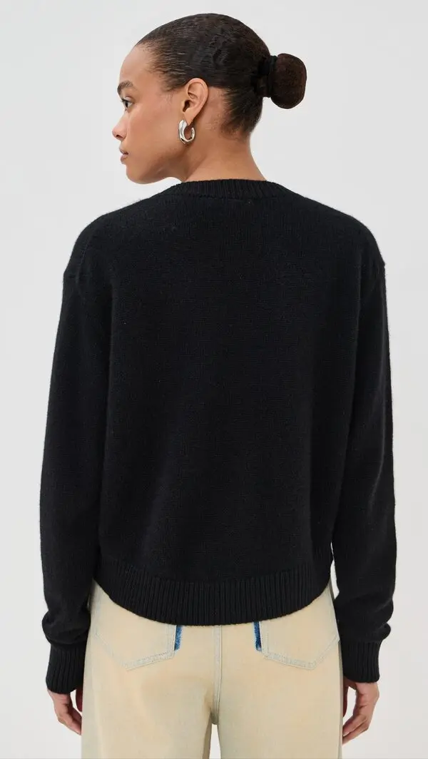 THE ELDER STATESMAN Boxy Cashmere Cardigan - Black