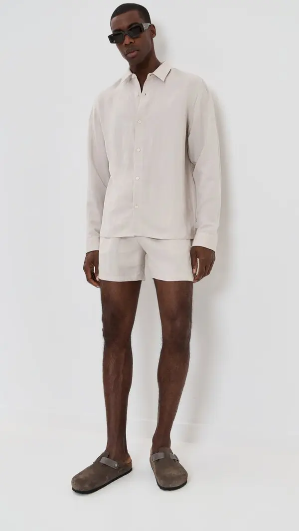 AUTO-REPLY Linen Blend Shorts