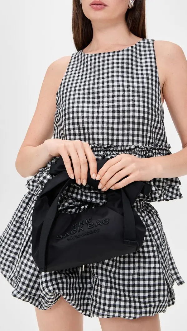 Marc Jacobs The Bow Nylon Mini Sack Bag - Black