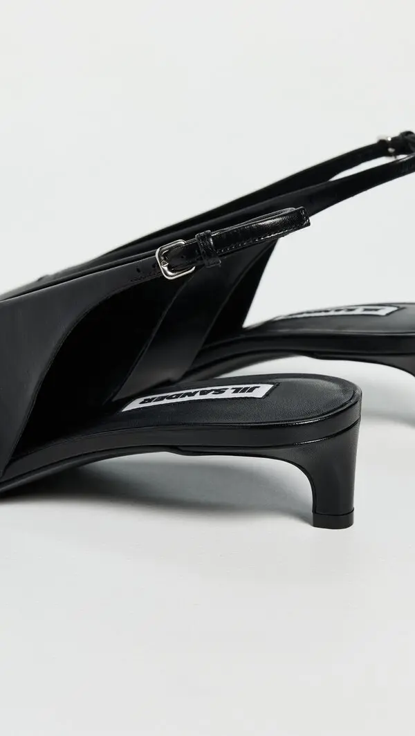 JIL SANDER - Slingback Kitten Heel Pumps