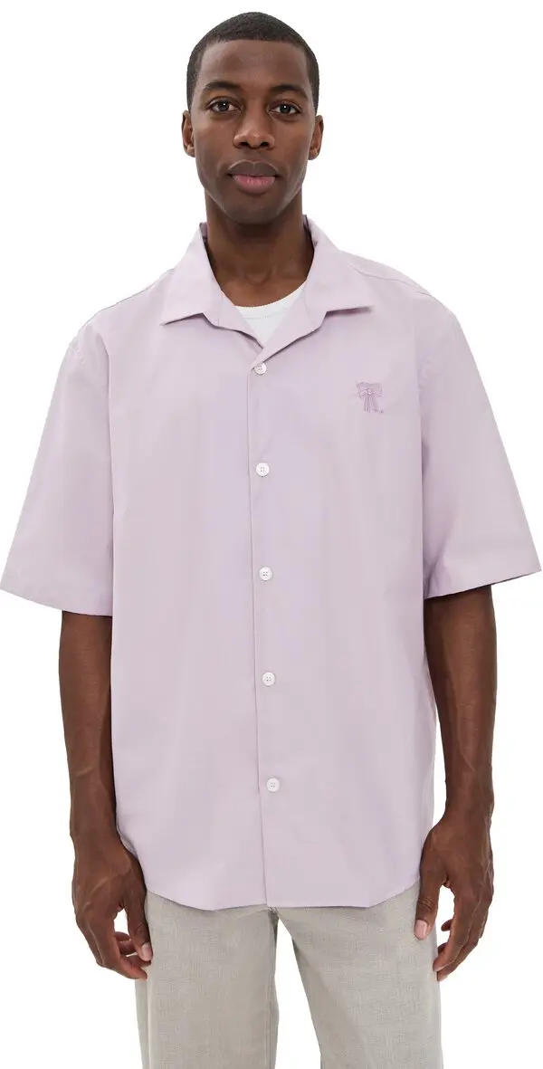 Acne Studios Solon Cotton Pique Shirt - Lilac
