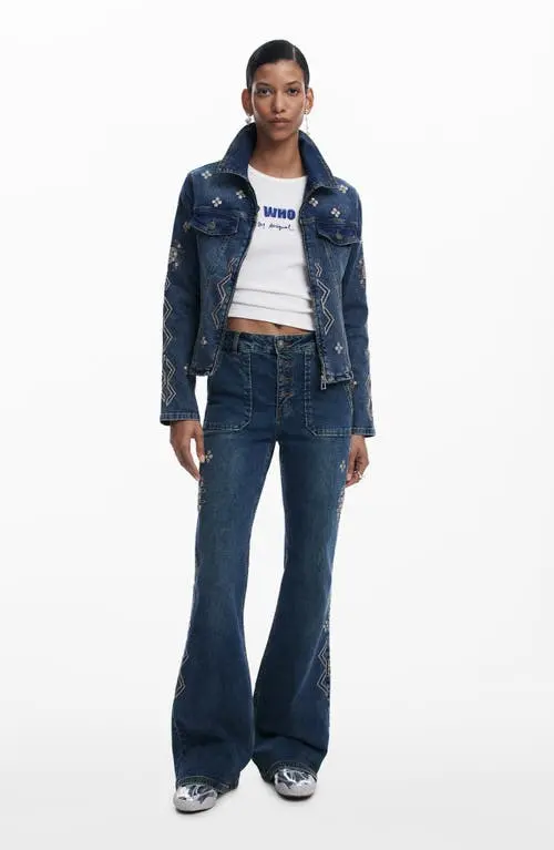 Desigual Zip Denim Trucker Jacket