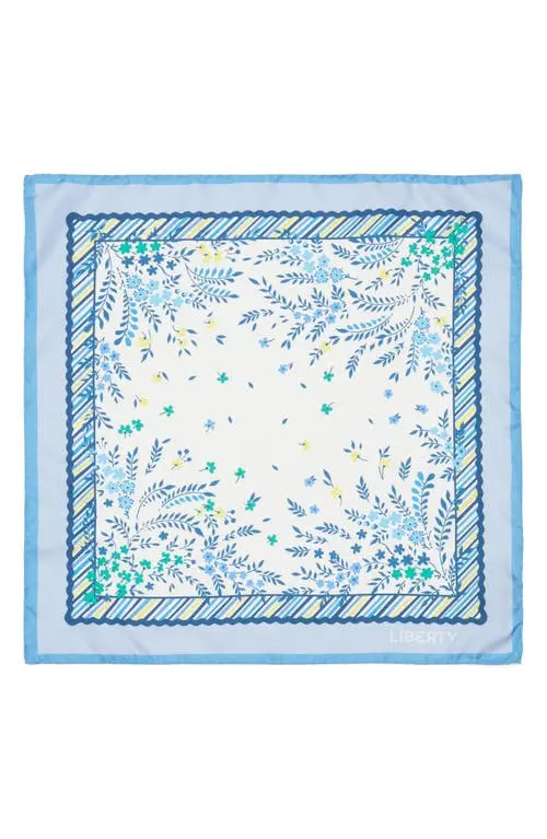 Liberty Hope Spring Silk Square Scarf - Blue
