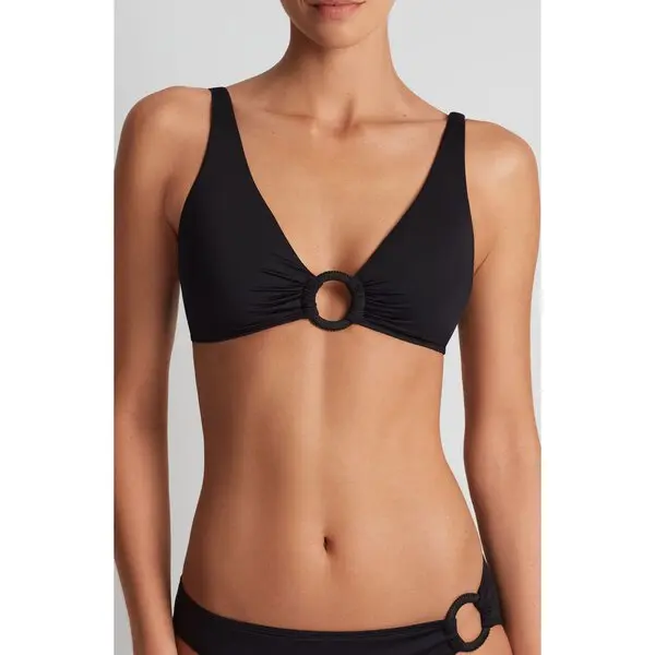 Ralph Lauren Macramé O-ring Bikini Top - Black