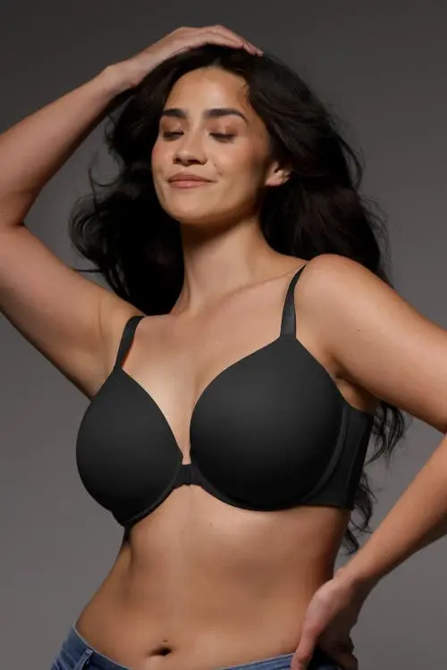 SHAPELLX Front Close Underwired T-shirt Bra - Classic Black