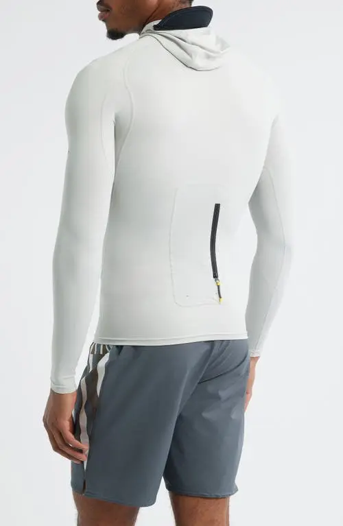 FLORENCE Long Sleeve Hooded Rashguard - Silver