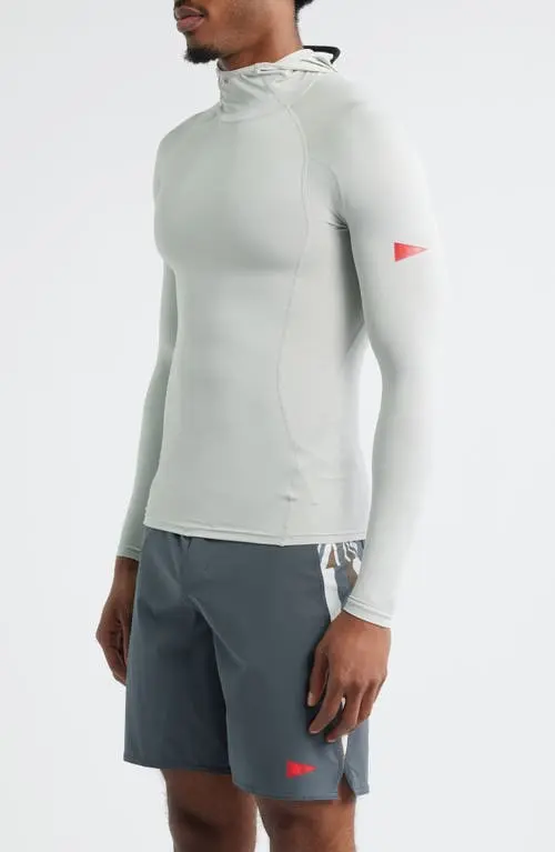 FLORENCE Long Sleeve Hooded Rashguard - Silver