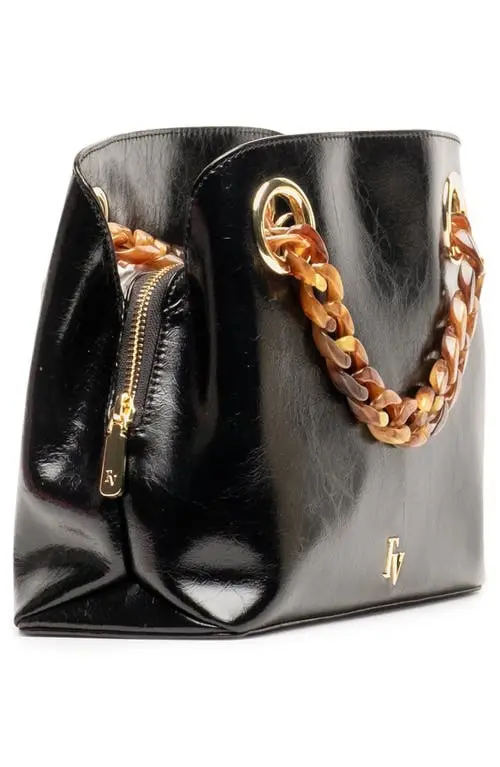 FRANCES VALENTINE Skip Leather Tote - Black