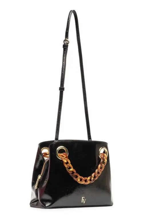 FRANCES VALENTINE Skip Leather Tote - Black
