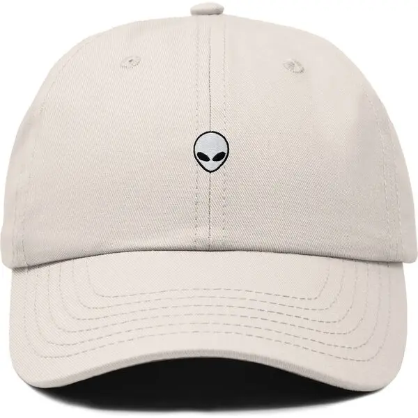 DALIX Lil Alien Cotton Baseball Cap - Beige