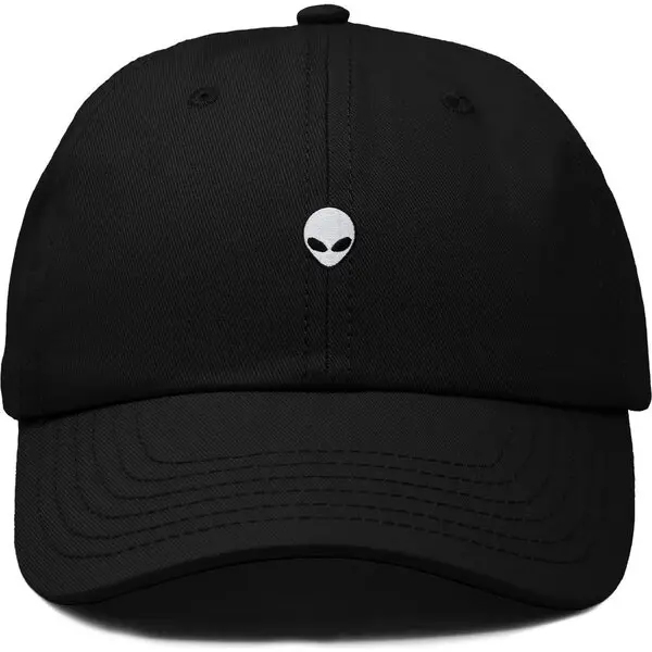 DALIX Lil Alien Cotton Baseball Cap - Black