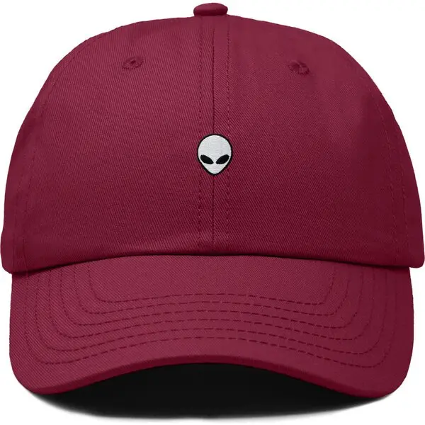 DALIX Lil Alien Cotton Baseball Cap - Maroon