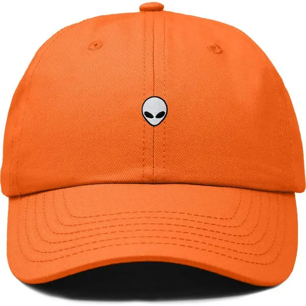 DALIX Lil Alien Cotton Baseball Cap - Orange