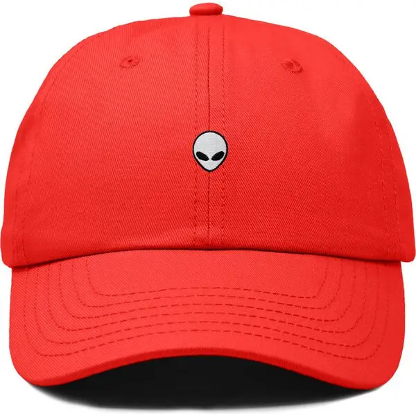 DALIX Lil Alien Cotton Baseball Cap - Red