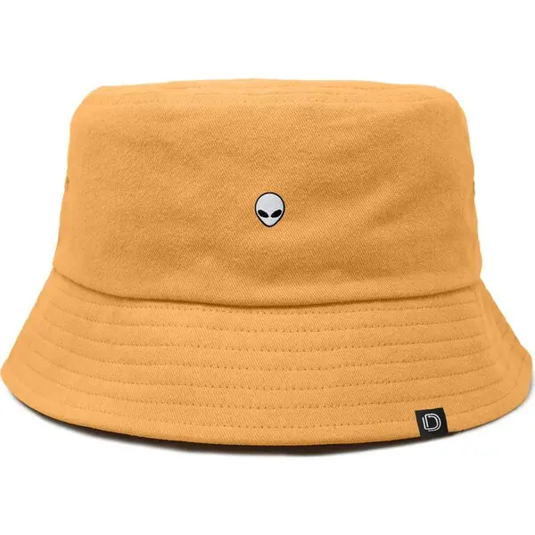 DALIX Embroidered Bucket Hat - Golden Cream